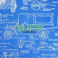1950s Vintage Car Blueprint Gift Wrapping Paper
